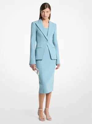 Michael Kors Stretch Pebble Crepe Blazer
