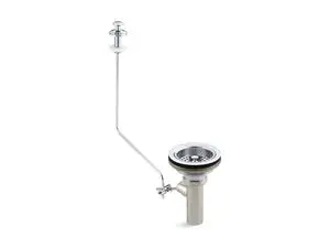 KOHLER Duostrainer Sink Strainer With Tailpiece And Pop-up Drain - Polished Chrome