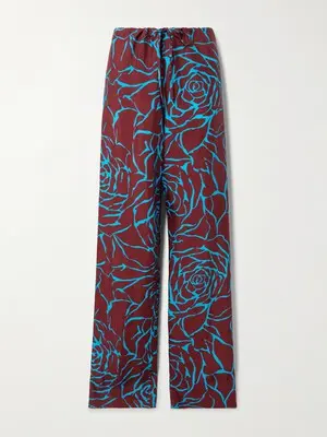 Tailored Floral Print Pants