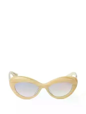 Khaite Oval Cat-eye Sunglasses - Neutrals
