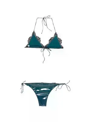 Oseree Lace Trim Bikini Set