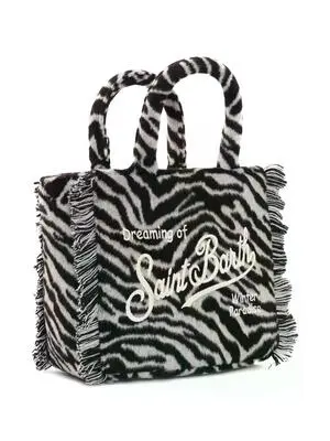 MC2 SAINT BARTH Zebra Felt Mini Tote Bag