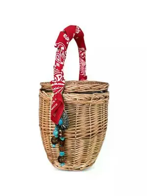 FORTELA Mini Wicker Top Handle Bag