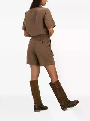 FORTELA Tailored Side-pocket Shorts - Brown
