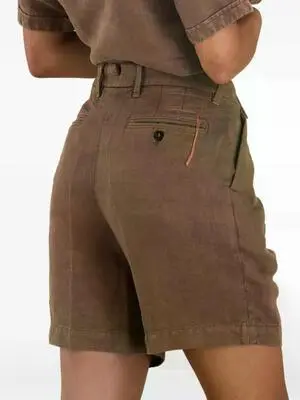FORTELA Tailored Side-pocket Shorts - Brown