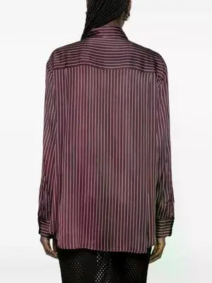 THE FRANKIE SHOP Striped Button-down Shirt - Red