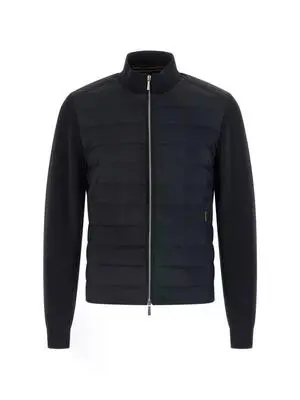 MOORER Quilted Zip Jacket - Black