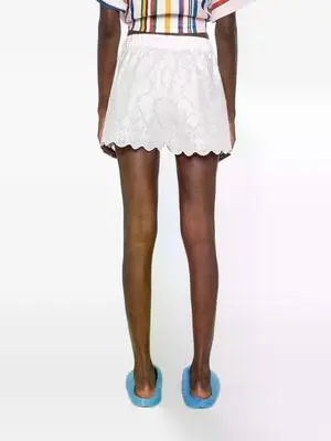 MSGM Eyelet Scalloped Hem Shorts