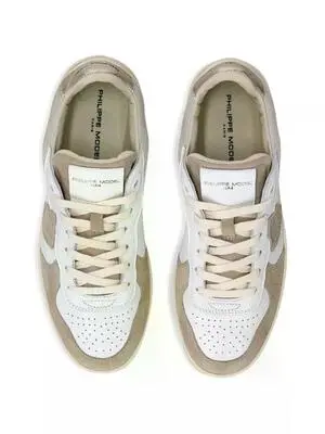 Philippe Model Logo-patch Panelled Sneakers - Neutrals