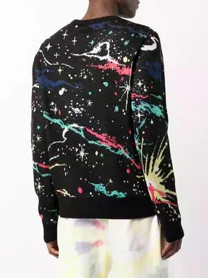 BILLIONAIRE BOYS CLUB Paint Splatter-print Crew Neck Jumper