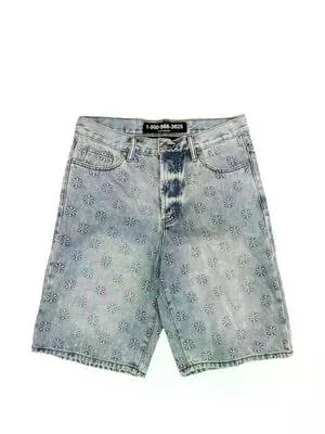 LOSTSHDWS Embossed Denim Shorts