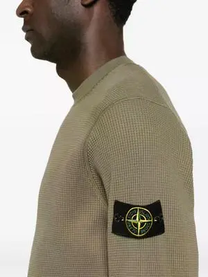 Stone Island Waffle-knit Patch Sweatshirt
