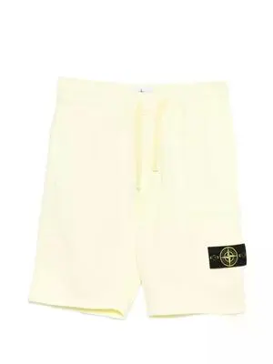 Stone Island Logo Patch Shorts - Yellow