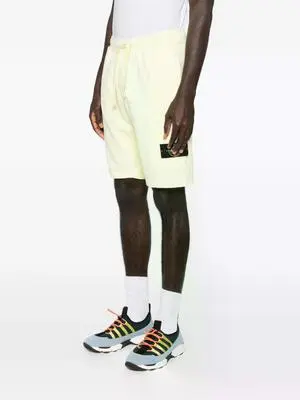 Stone Island Logo Patch Shorts - Yellow