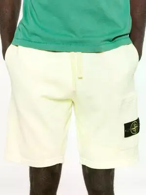 Stone Island Logo Patch Shorts - Yellow