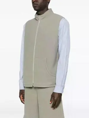 RIER Zip-fastening Pocket Gilet - Grey