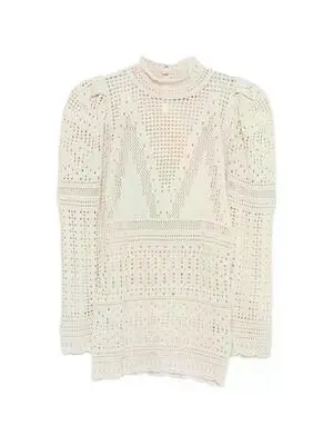 Isabel Marant Étoile Dahara Openwork Knit High Neck Top