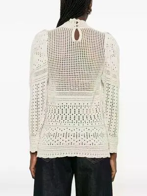 Isabel Marant Étoile Dahara Openwork Knit High Neck Top