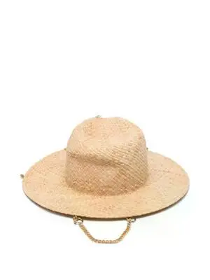 Ruslan Baginskiy Chain Strap Fedora Hat - Neutrals