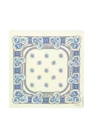 FORTELA Floral -print Cotton Bandana - Neutrals