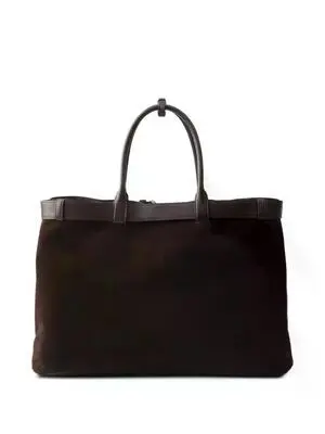 Prada Buckled Suede Tote