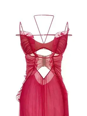NENSI DOJAKA Ruffled Cutout Gown