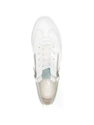 Gabor Zip-up Lace-up Sneakers - White
