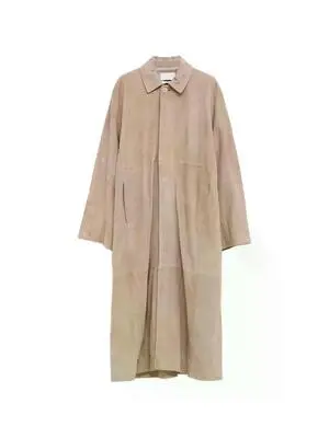 LAUREN MANOOGIAN Suede Panelled Coat - Neutrals
