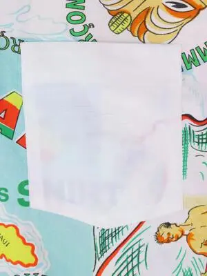 Comme Des Garçons Graphic-print Poplin Shirt - White