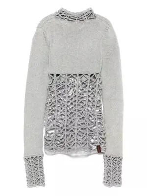 ISA BOULDER Half-seen Long Sleeve Sweater