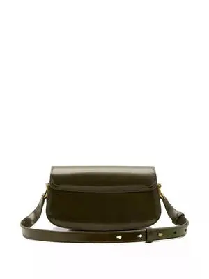 AMI Paris Glazed Leather Shoulder Bag