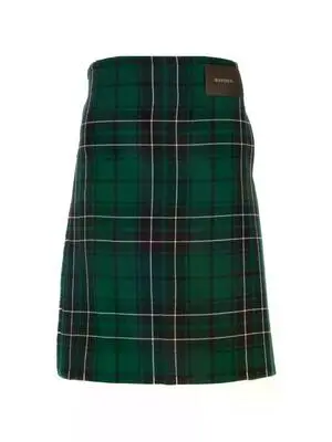 JW Anderson Plaid-patterned Pleated Skirt