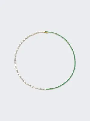 ANITA KO 18k Yellow Gold, Emerald, And Diamond Hepburn Choker - Yg