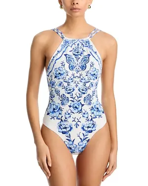 Farm Rio Garden One-piece Swimsuit - Off-white