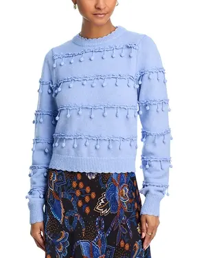 Farm Rio Pom Pom Trim Sweater