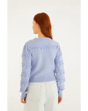 Farm Rio Pom Pom Trim Sweater