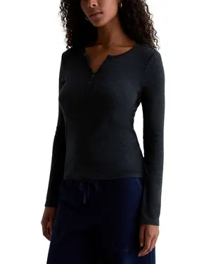 Ag Jessa Long Sleeved Henley Tee