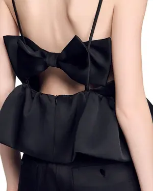 Sandro Ruffled Crop Top