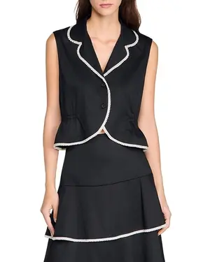 Sandro Fitted Cotton Top