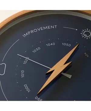 UNCOMMON GOODS Weather Changing Barometer Clock Ocean Clock