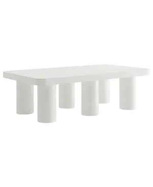 MODWAY Cleo 54" Rectangular Coffee Table - White