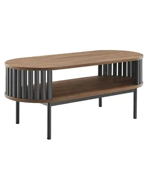 MODWAY Fortitude Wood Coffee Table - Walnut Black