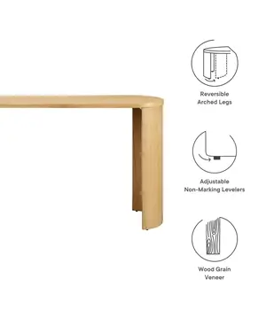 MODWAY Aspect Oval Wood Entryway Console Table