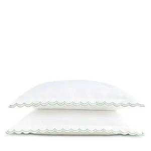 CHRISTY Scallop Pillowcase Pair, Standard - Matcha