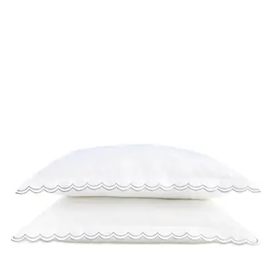CHRISTY Scallop Pillowcase Pair, Standard - Silver