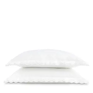 CHRISTY Scallop Pillowcase Pair, Standard - White