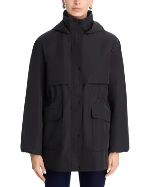 Aqua Mock Neck Raincoat