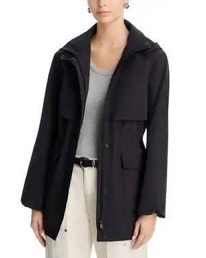 Aqua Mock Neck Raincoat