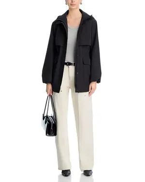 Aqua Mock Neck Raincoat