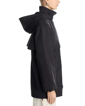 Aqua Mock Neck Raincoat